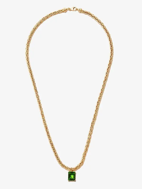 Yvonne Léon 18kt Yellow Emerald Necklace