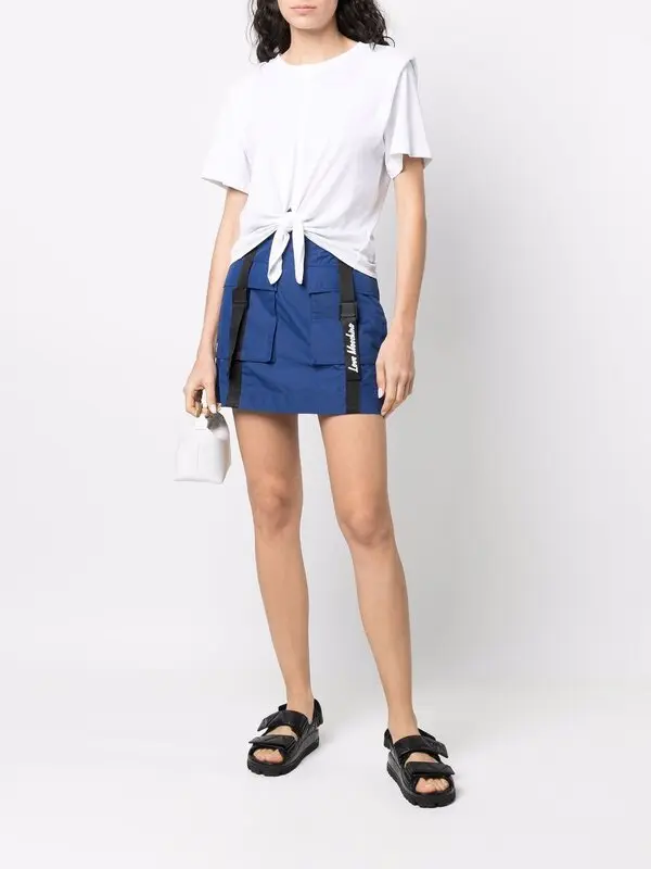 Moschino High-waisted Cargo Pencil Skirt - Blue
