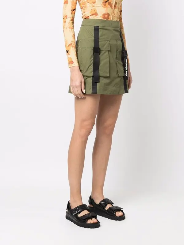 Moschino Pocket-detail Mini Skirt - Green