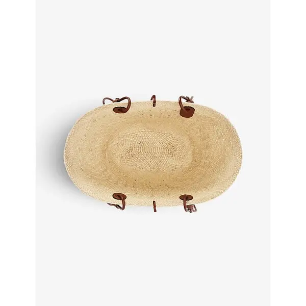 Loewe Anagram Iraca Palm And Leather Basket Bag