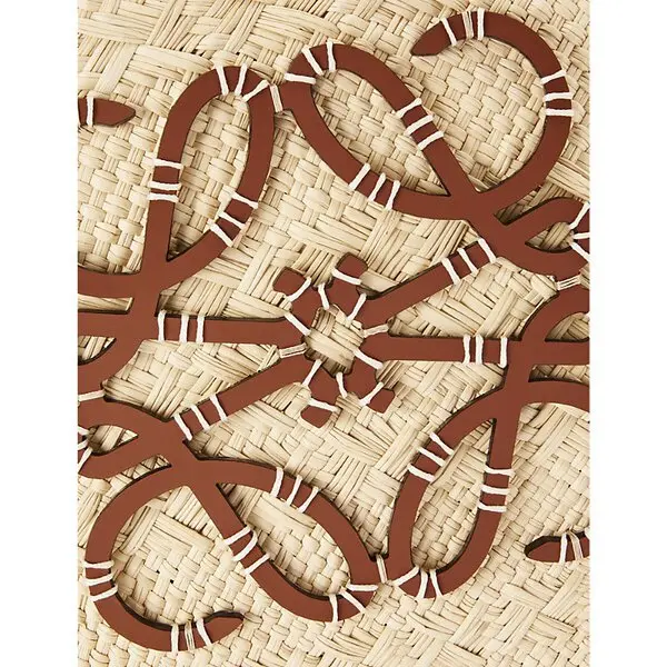 Loewe Anagram Iraca Palm And Leather Basket Bag