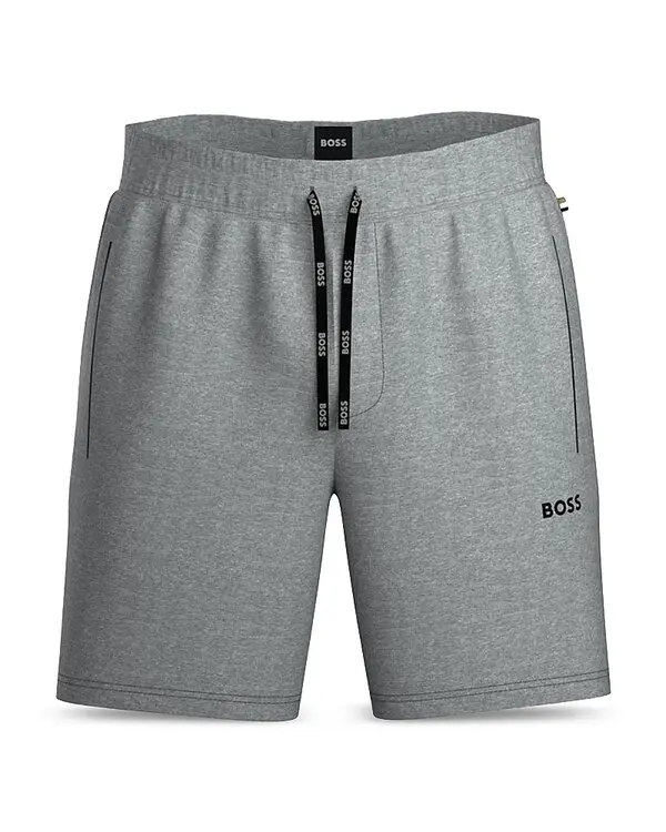 Hugo Boss Boss Mix & Match Cotton-stretch Logo Shorts - Medium Gray