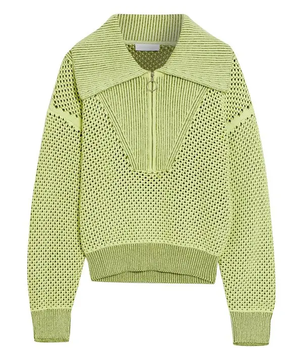 Simkhai Open-knit Cotton-blend Sweater Size