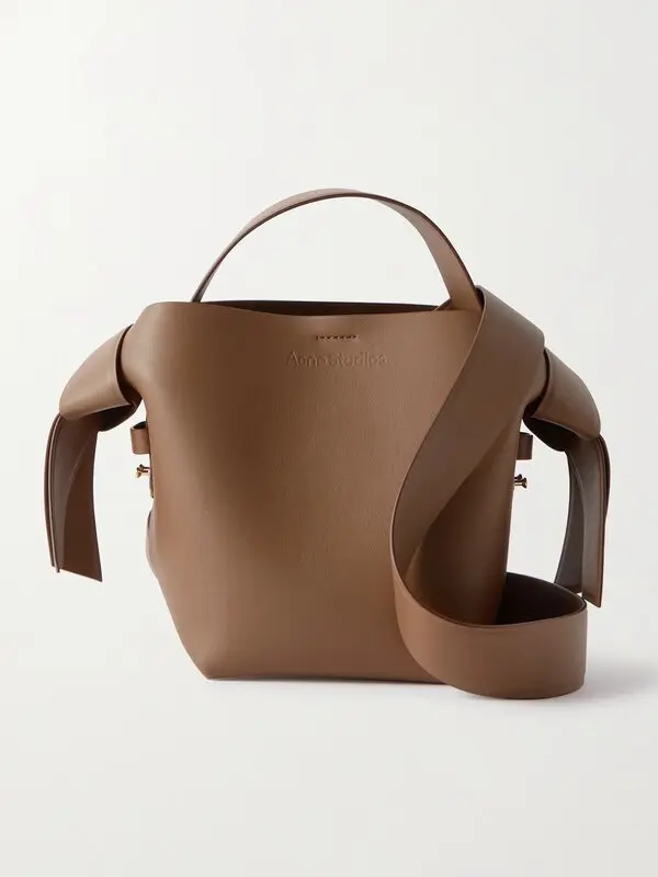 Acne Studios Musubi Mini Knotted Leather Shoulder Bag - Brown