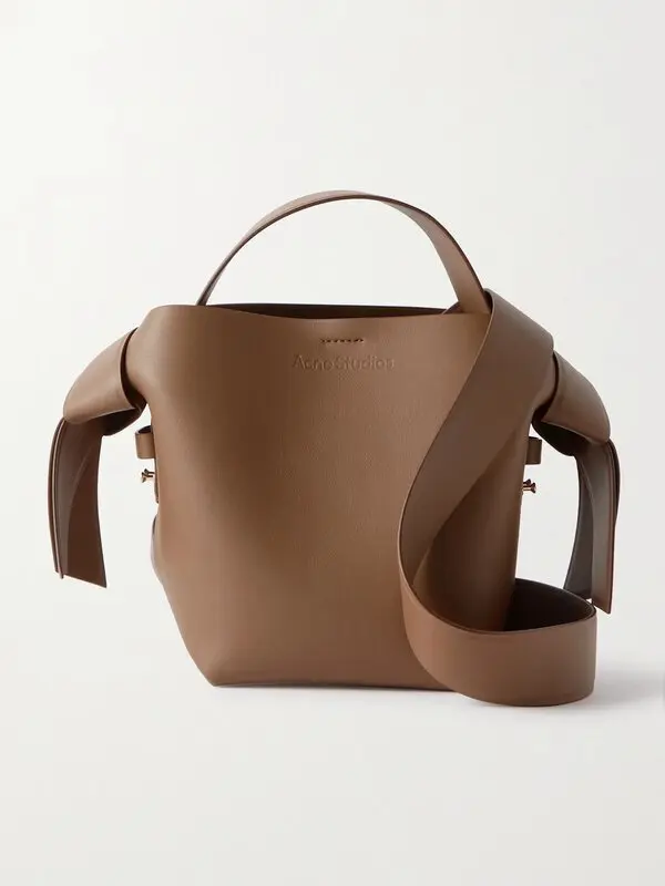 Acne Studios Musubi Mini Knotted Leather Shoulder Bag - Brown