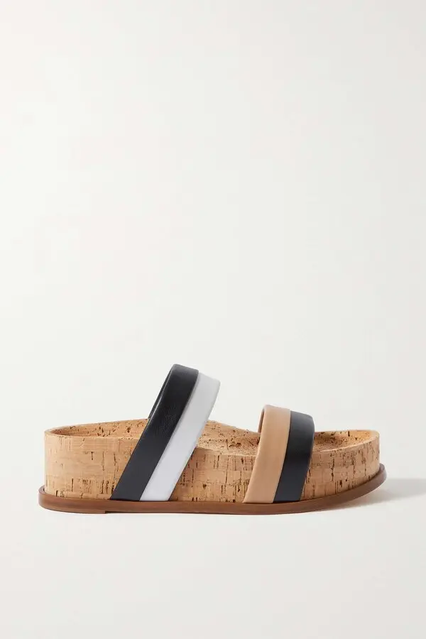 Gabriela Hearst Striker Leather Platform Sandals