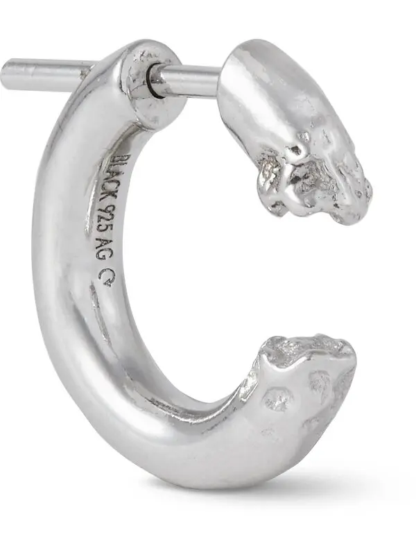 MARIA BLACK Terra 14mm Rhodium-plated Single Hoop Earring