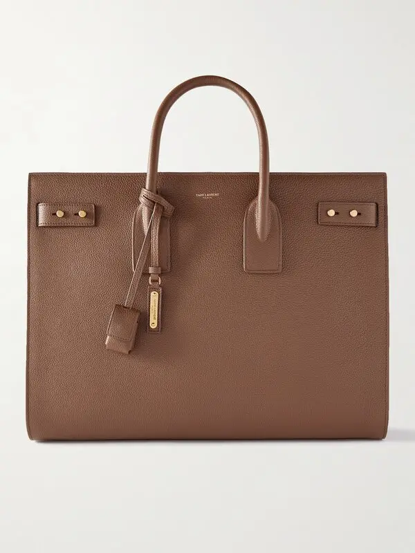 Saint Laurent Sac De Jour Large Full-grain Leather Tote Bag - Brown