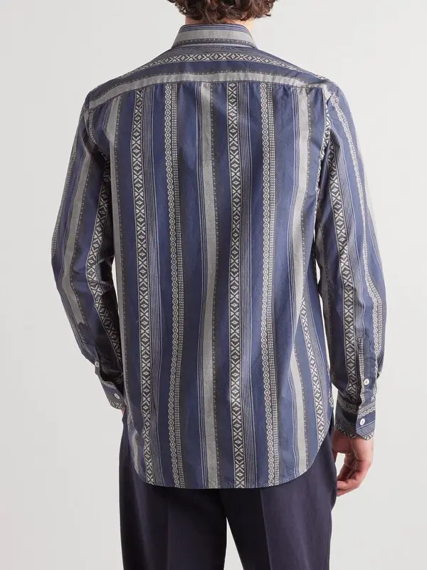 DOPPIAA Aantero Striped Cotton-poplin Shirt
