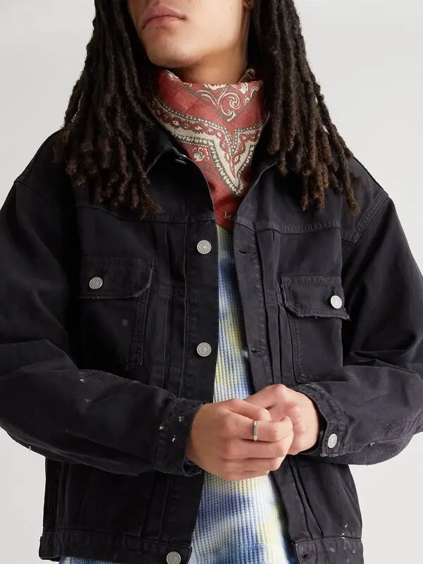 Visvim Wildflower Printed Wool And Linen-Blend Bandana - Red
