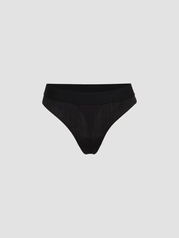Wolford Mid-rise Thong - Black