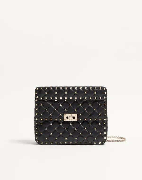 Valentino Garavani Medium Rockstud Spike Bag - Black