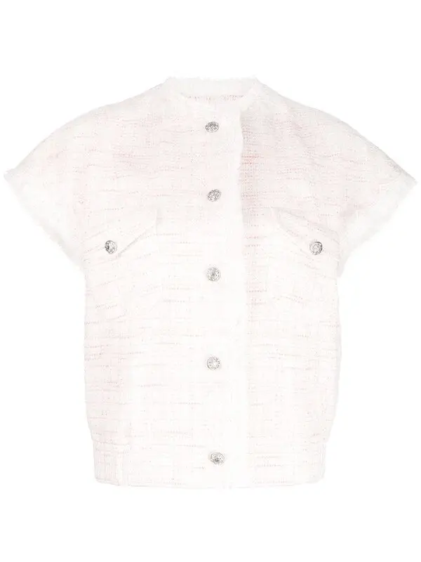 Shiatzy Chen Embellished Tweed Jacket - Pink
