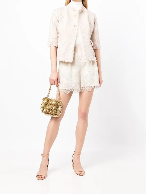 Shiatzy Chen Bead-embellished Tweed Jacket - Pink