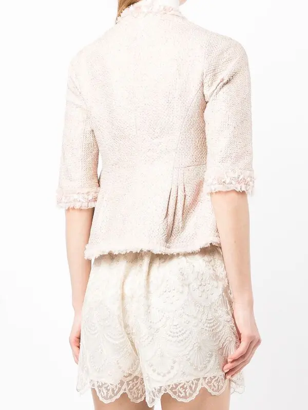 Shiatzy Chen Bead-embellished Tweed Jacket - Pink
