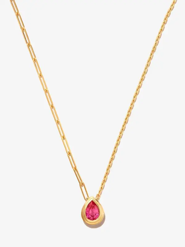 Yvonne Léon 9kt Yellow Crystal Necklace - Gold