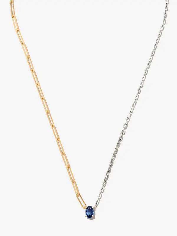 Yvonne Léon 9kt And 29kt Gold Sapphire Necklace - Silver
