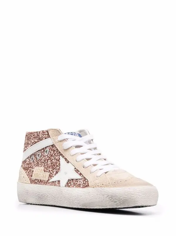 GOLDEN GOOSE Mid Star Glitter Sneakers