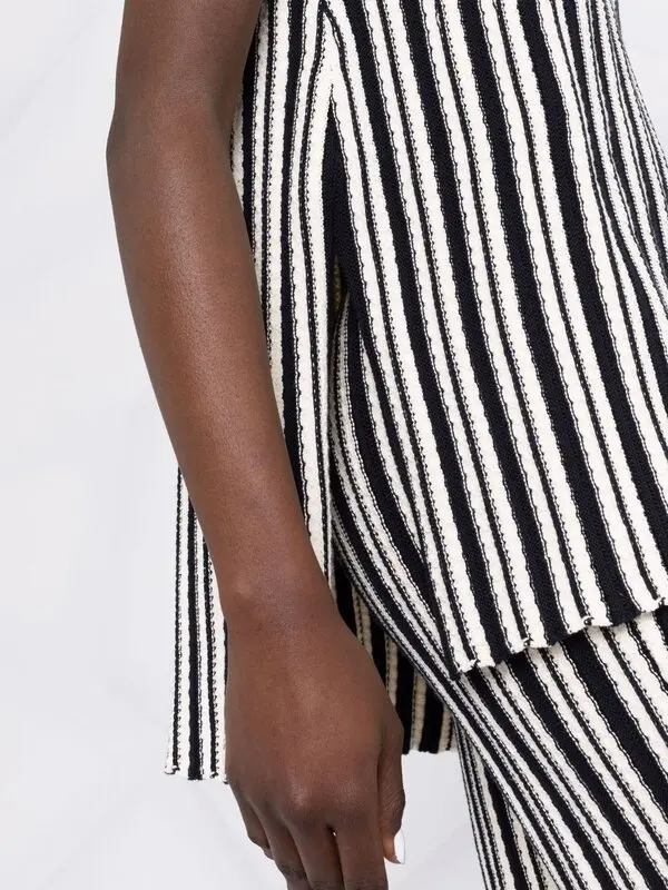 JIL SANDER Rib-knit Sleeveless Top - White