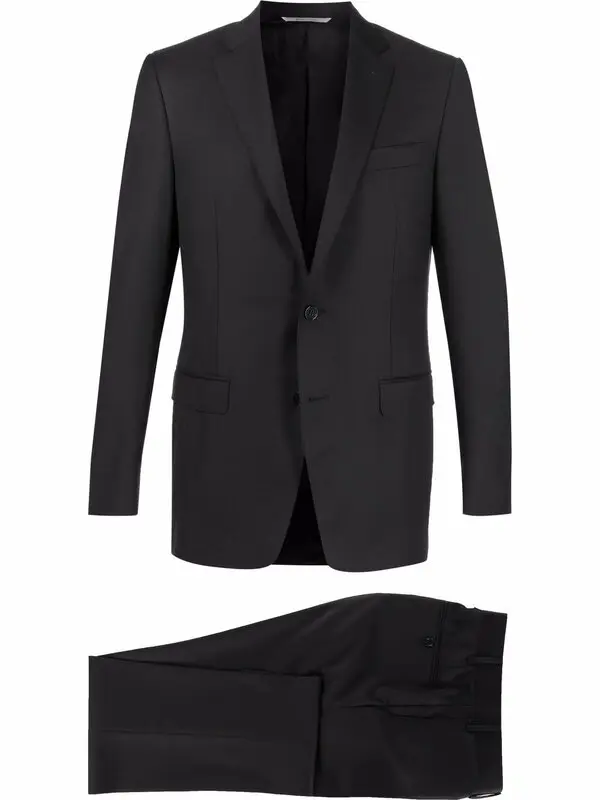 Canali Tailored Single-breasted Suit - Black