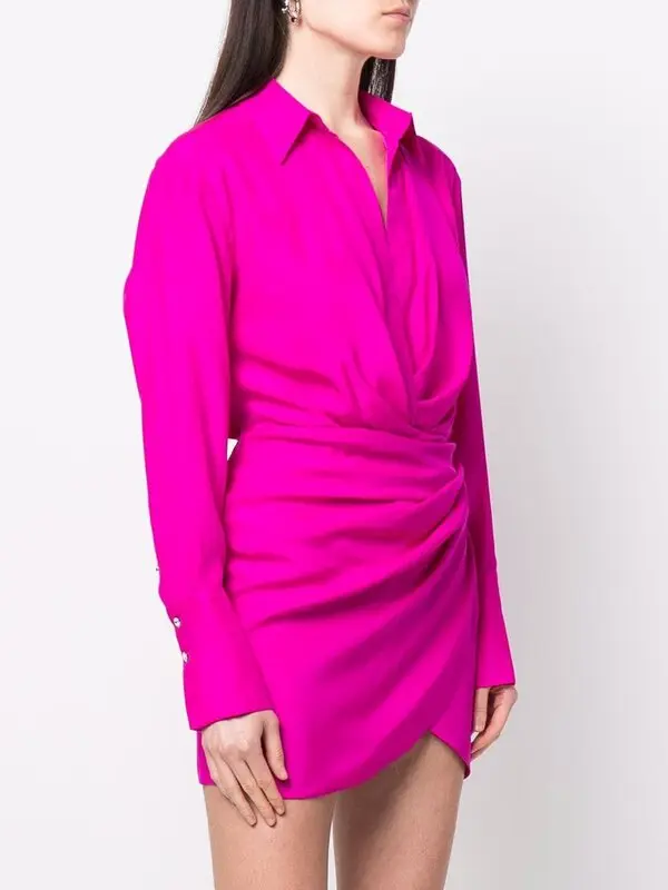 Gauge81 Naha Draped Silk Mini Dress