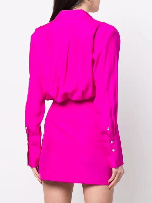 Gauge81 Naha Draped Silk Mini Dress
