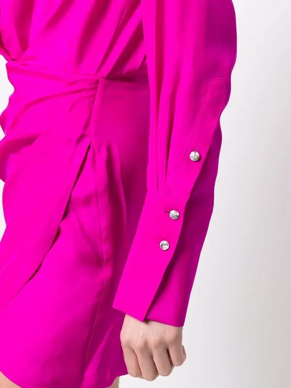 Gauge81 Naha Draped Silk Mini Dress