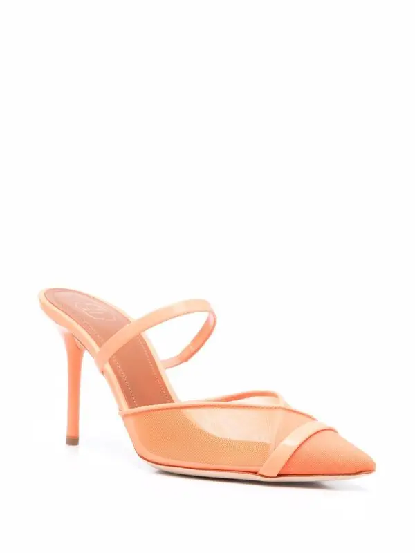 MALONE SOULIERS Mesh Pointed-toe Mules
