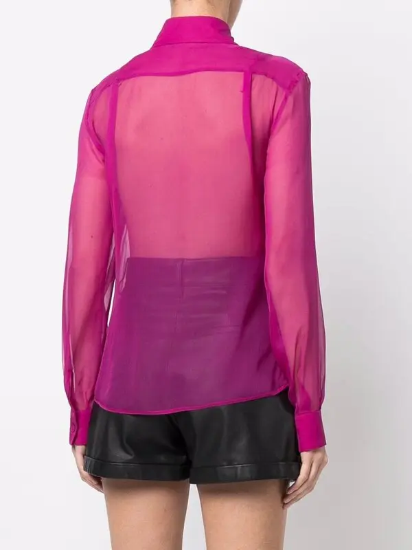 Alberta Ferretti Silk Sheer Shirt