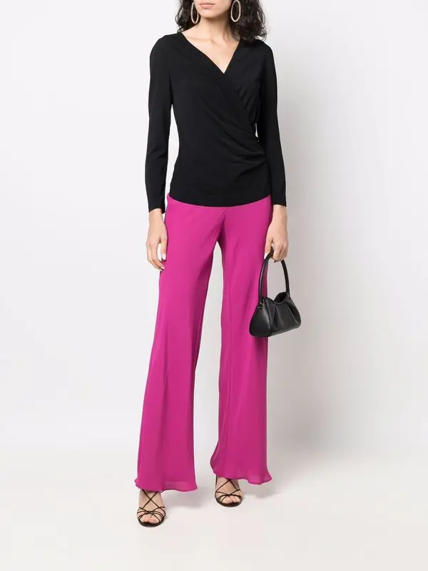 Alberta Ferretti High Waist Wide Leg Trousers