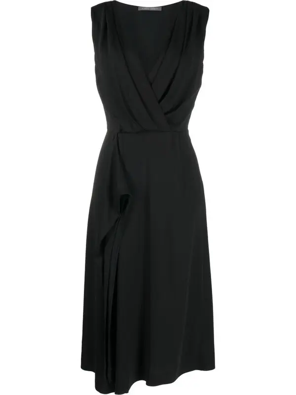 Alberta Ferretti Wrap Style Midi Dress