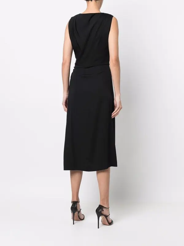Alberta Ferretti Wrap Style Midi Dress