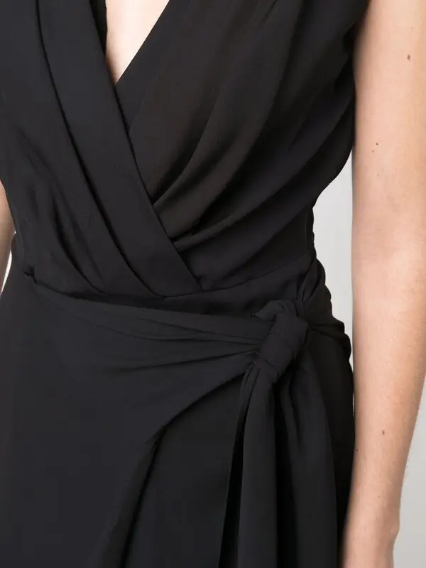 Alberta Ferretti Wrap Style Midi Dress