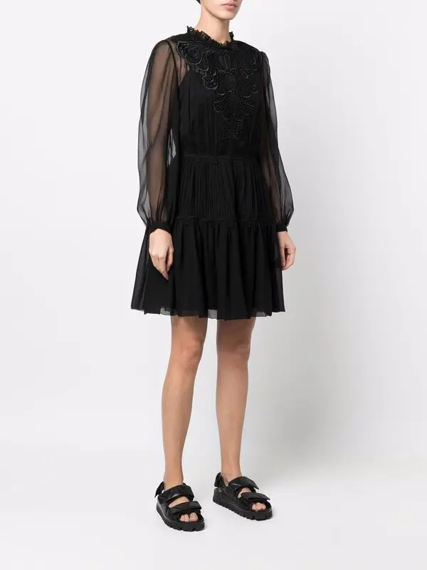 Alberta Ferretti Sheer Lace Dress