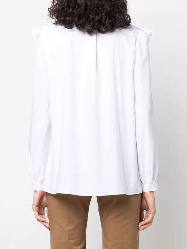 Alberta Ferretti Ruffle Lace Shirt