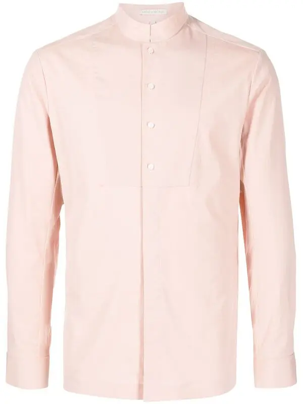 Shiatzy Chen Mandarin-collar Fitted Shirt - Pink