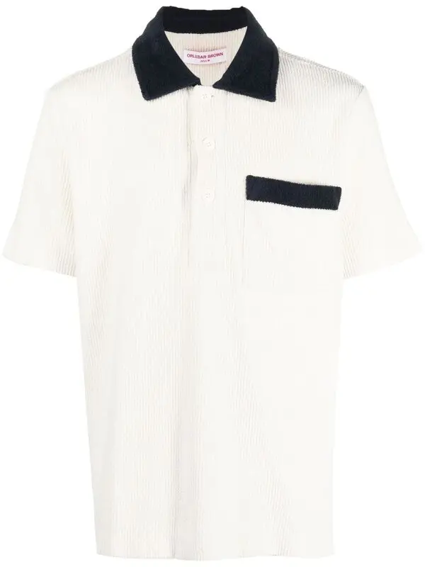 Orlebar Brown Atholl Rib-knit Polo Shirt - Neutrals