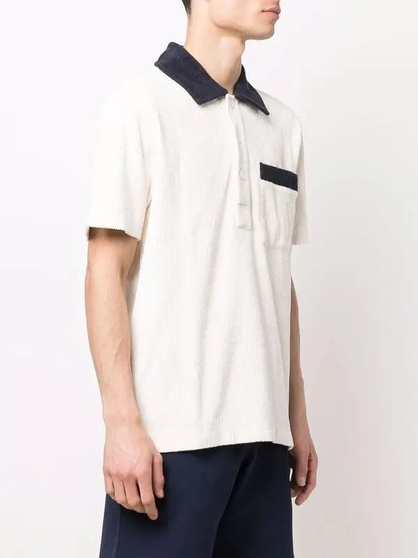 Orlebar Brown Atholl Rib-knit Polo Shirt