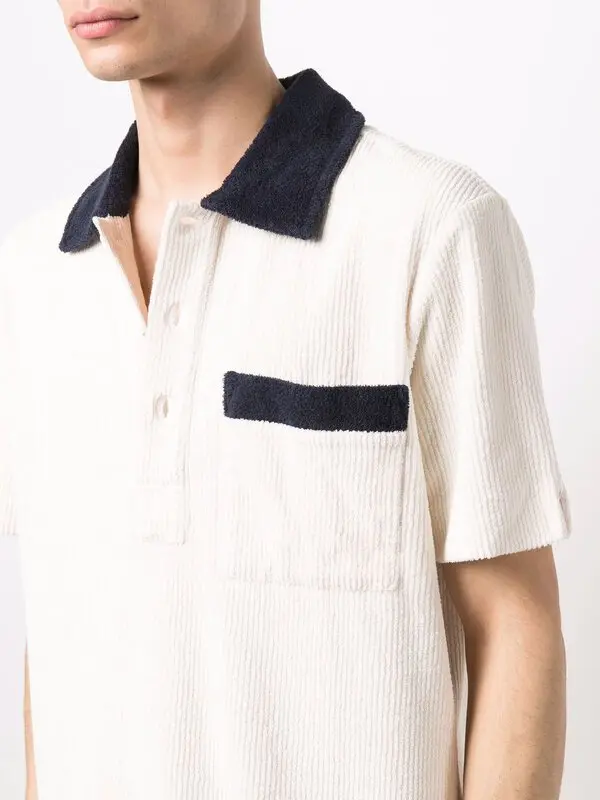 Orlebar Brown Atholl Rib-knit Polo Shirt