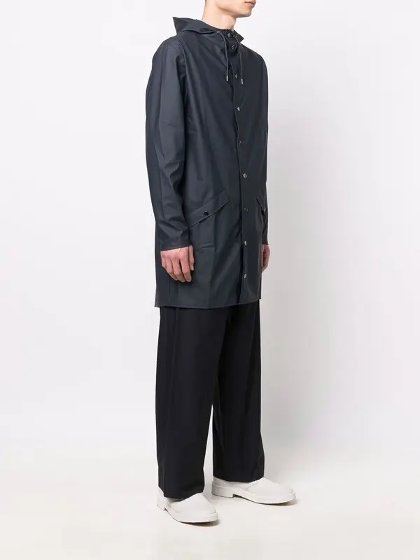 Rains Drawstring Hood Raincoat - Blue