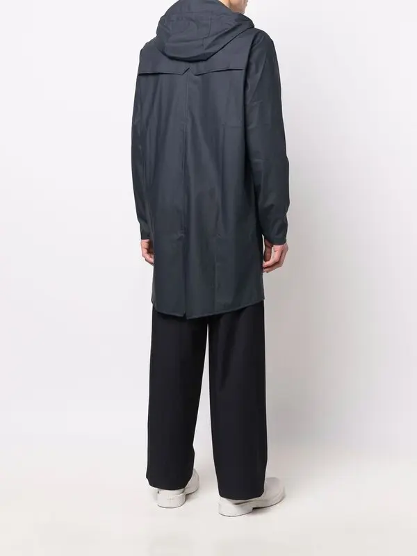 Rains Drawstring Hood Raincoat - Blue