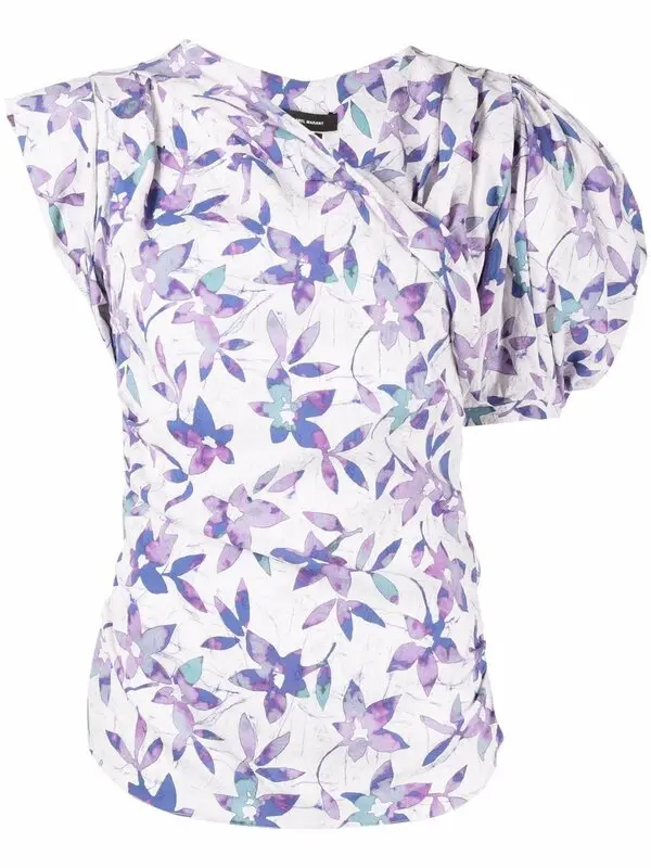 Isabel Marant Madinea Floral-print Blouse - Purple