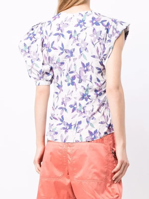 Isabel Marant Étoile Madinea Floral-print Blouse - Purple