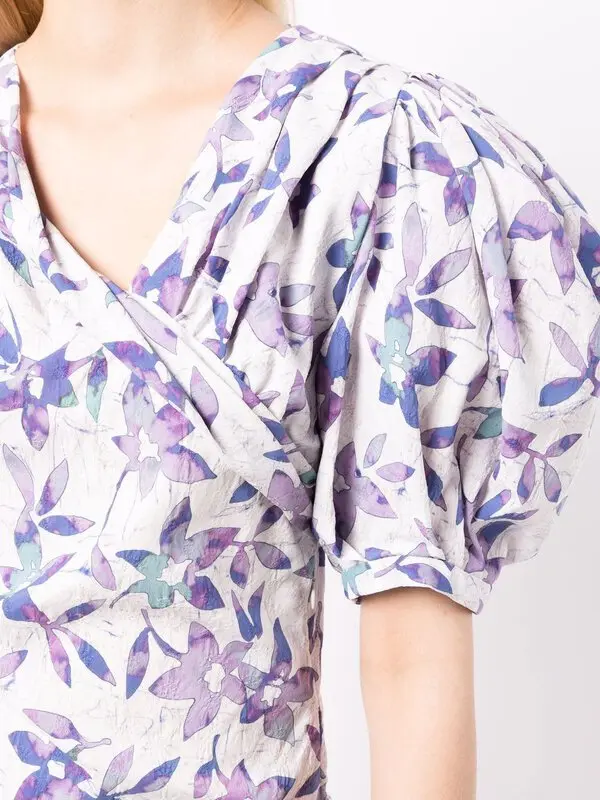 Isabel Marant Étoile Madinea Floral-print Blouse - Purple