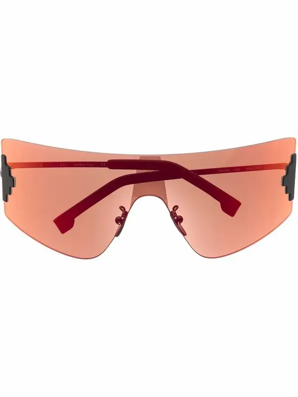 MARCELO BURLON COUNTY OF MILAN Bolax Shield Sunglasses - Red