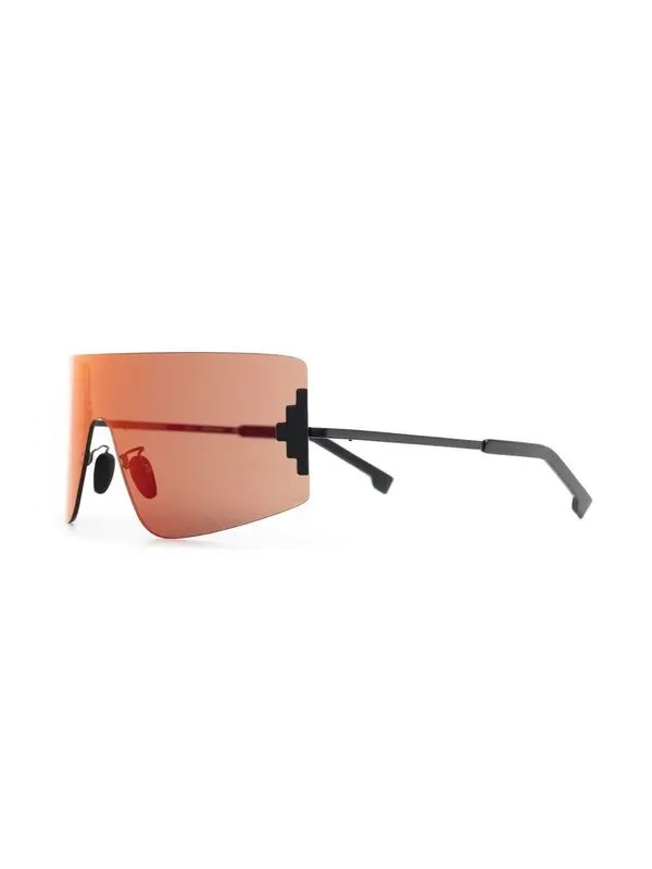 MARCELO BURLON COUNTY OF MILAN Bolax Shield Sunglasses - Red