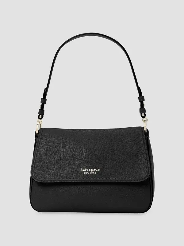 Kate Spade New York Hudson Leather Shoulder Bag - Black
