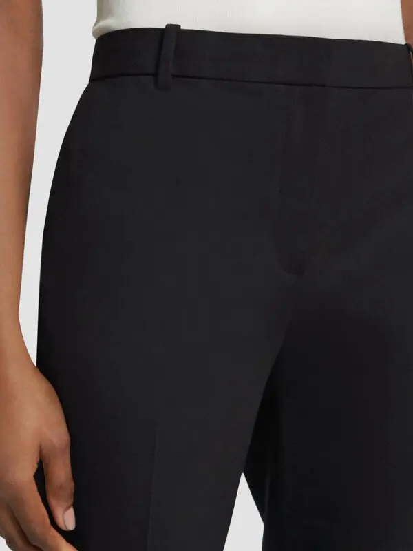 Theory Treeca Good Wool Pleated Ankle-crop Pants
