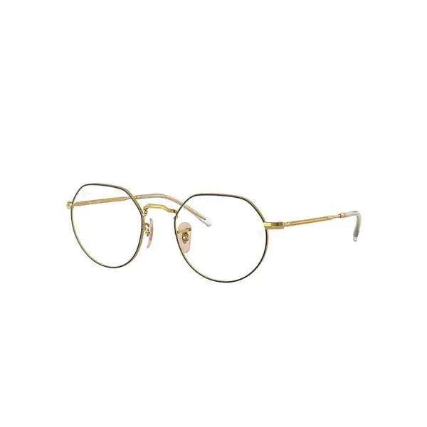 Ray-ban Jack Optics Eyeglasses Frame Clear Lenses - Gold