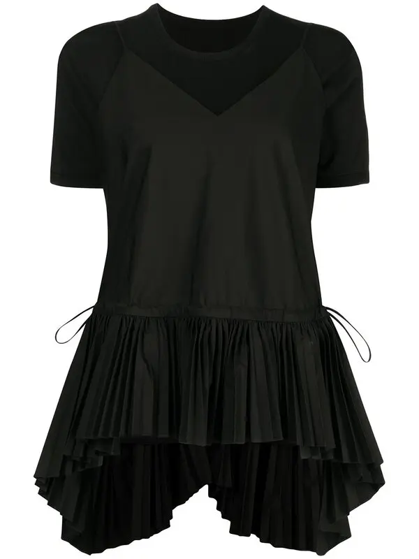JUUN.J Pleated-hem T-shirt